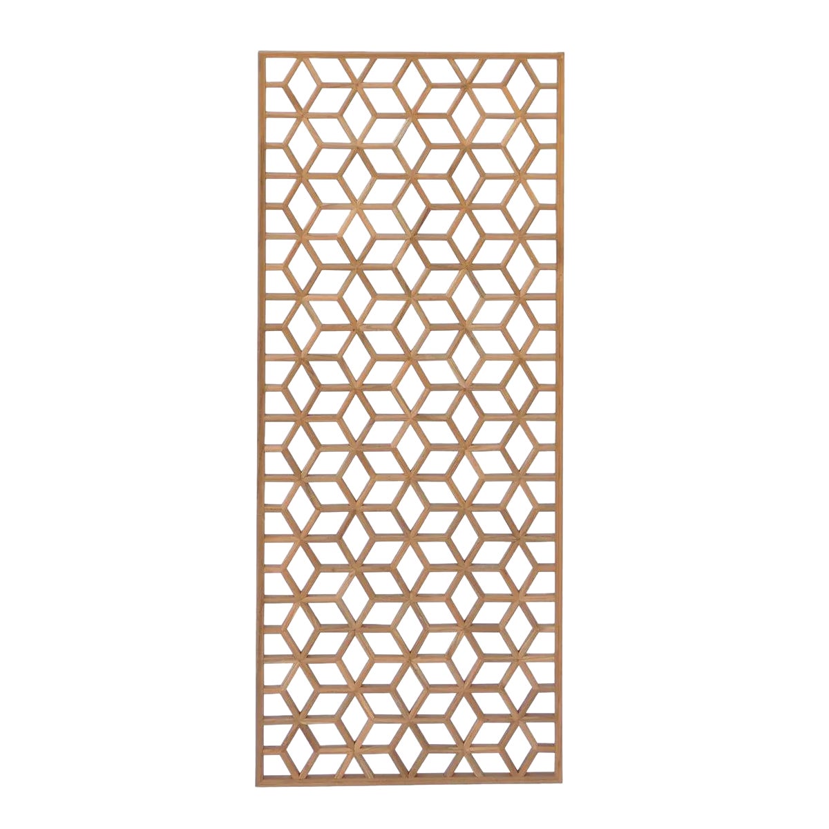 Rectangular Plain Wood Geometric Pattern Wall Panel | Chairish