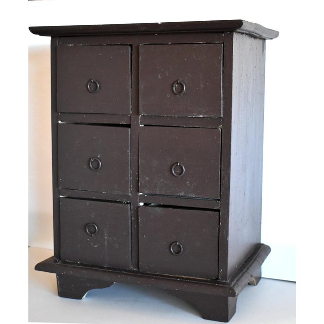 Vintage Rustic Handmade Tabletop Chest of Drawers Storage ...