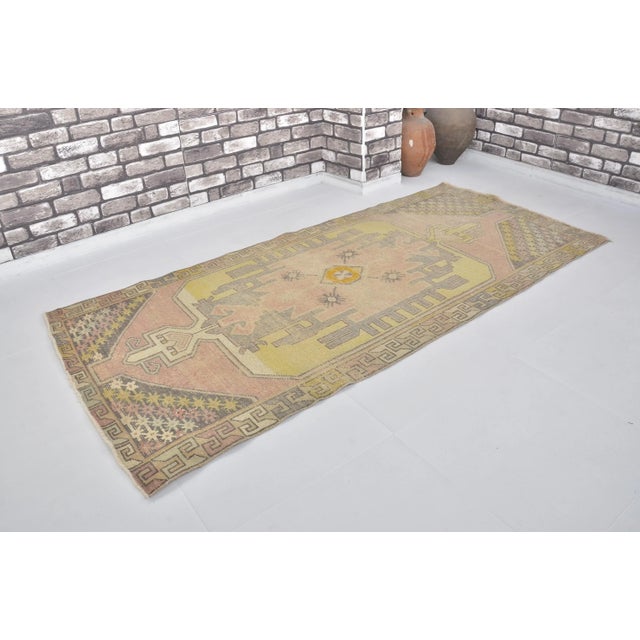 Pink Pastel Color Antique Turkish Oushak Handmade Rug | Chairish