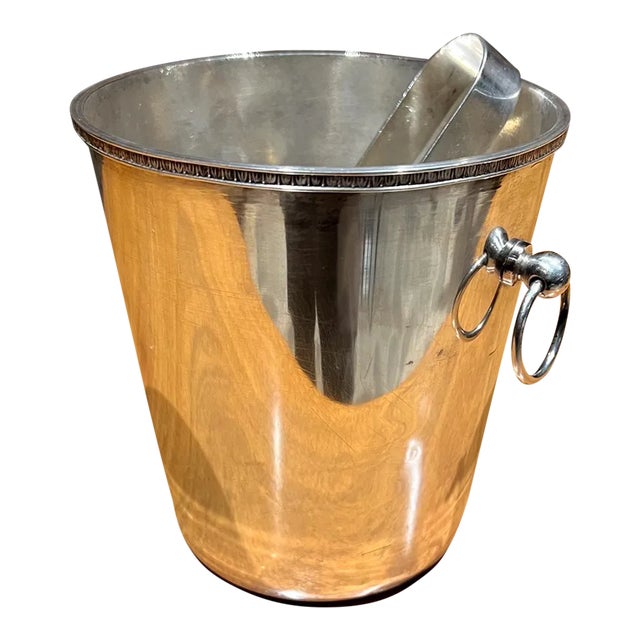 1960s Fornari Roma Embossed Alpaca Silver Ice Bucket | Chairish