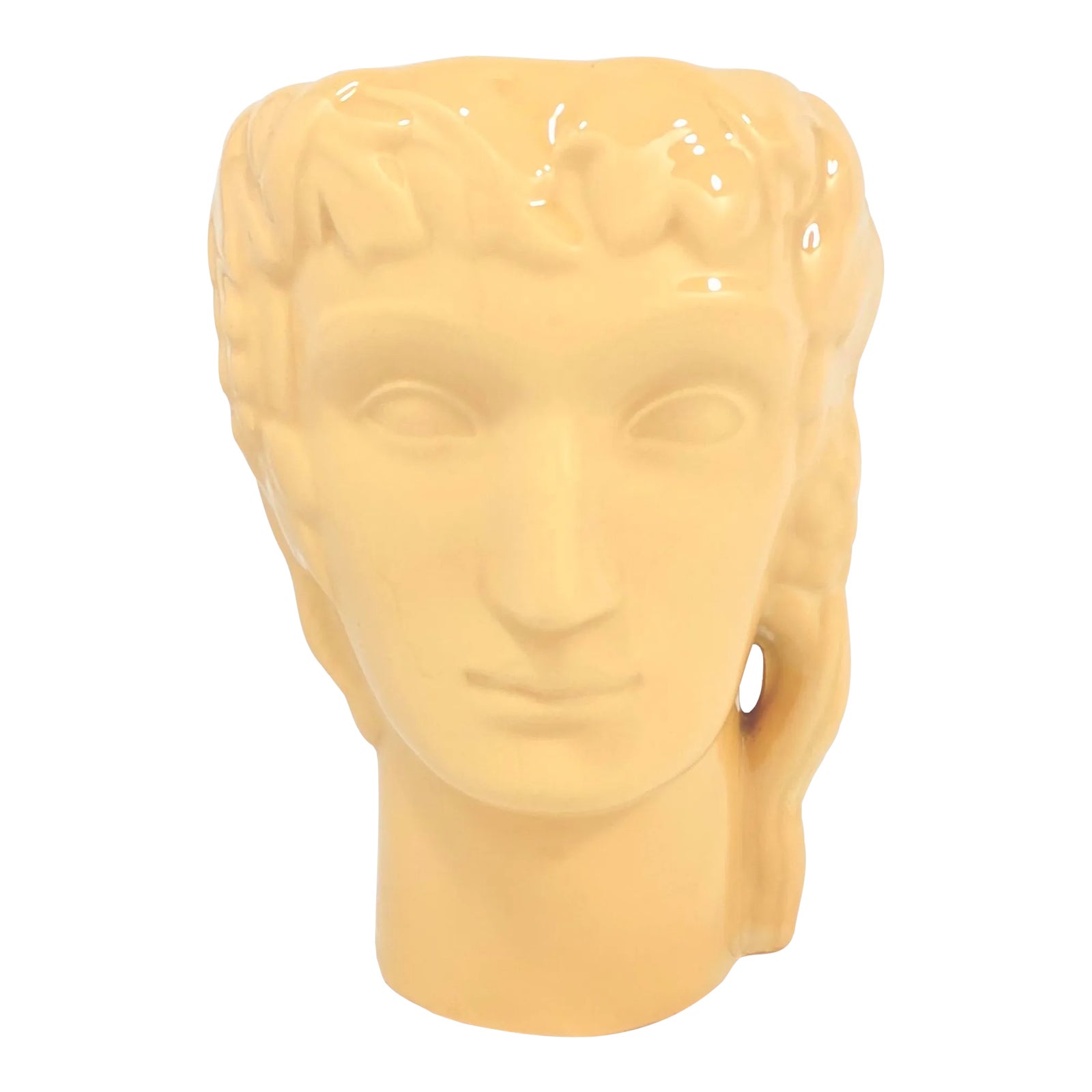 Vintage Ceramic Caesar Bust Vase Planter | Chairish