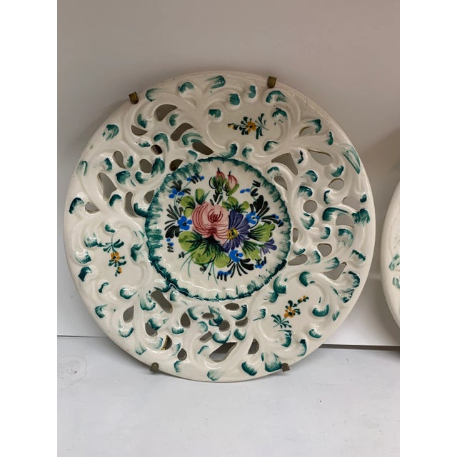 Vintage 1960s Italian Hand Painted Plates - a Pair | Chairish