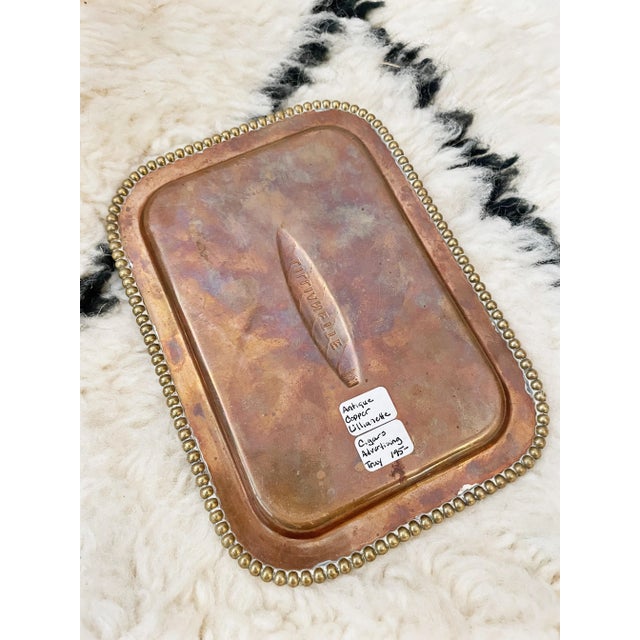 Antique Copper Lillianette Cigars Change Tray | Chairish