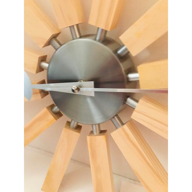 Mid-Century Modern Block Clock Inspired by George Nelson | Chairish