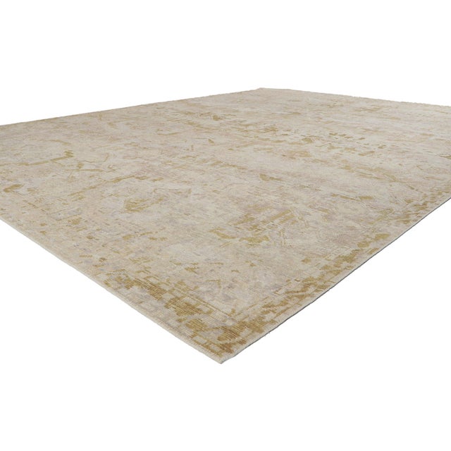 Distressed Rug With Vintage Modern Style, 09'01 X 11'10 | Chairish