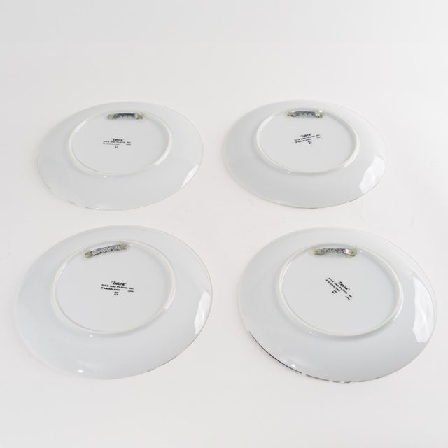 Vintage Fitz and Floyd Zebra Plates - Set of 4 | Chairish