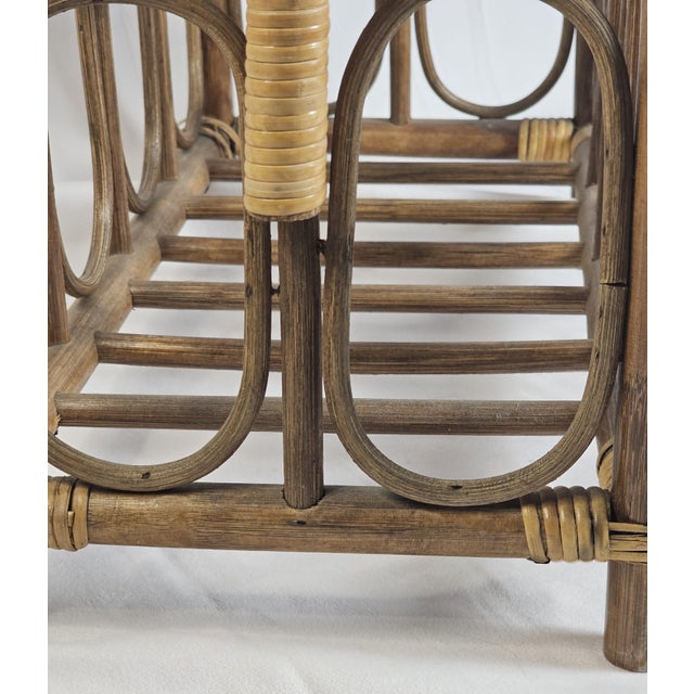 Late 20th Century Mid-Century Vintage Rattan Bentwood Bamboo Magazine ...