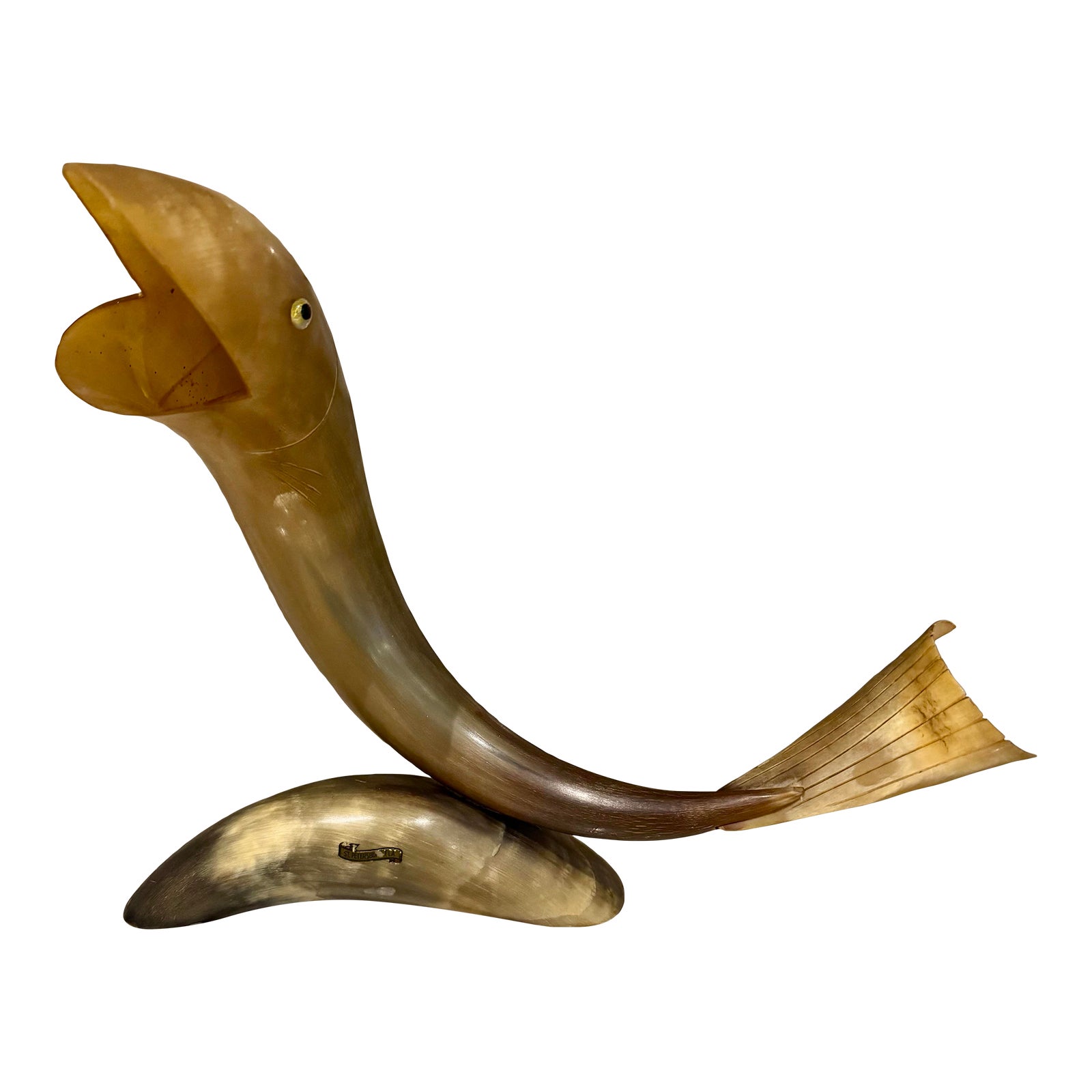 Midcentury Fish Horn Figurine | Chairish