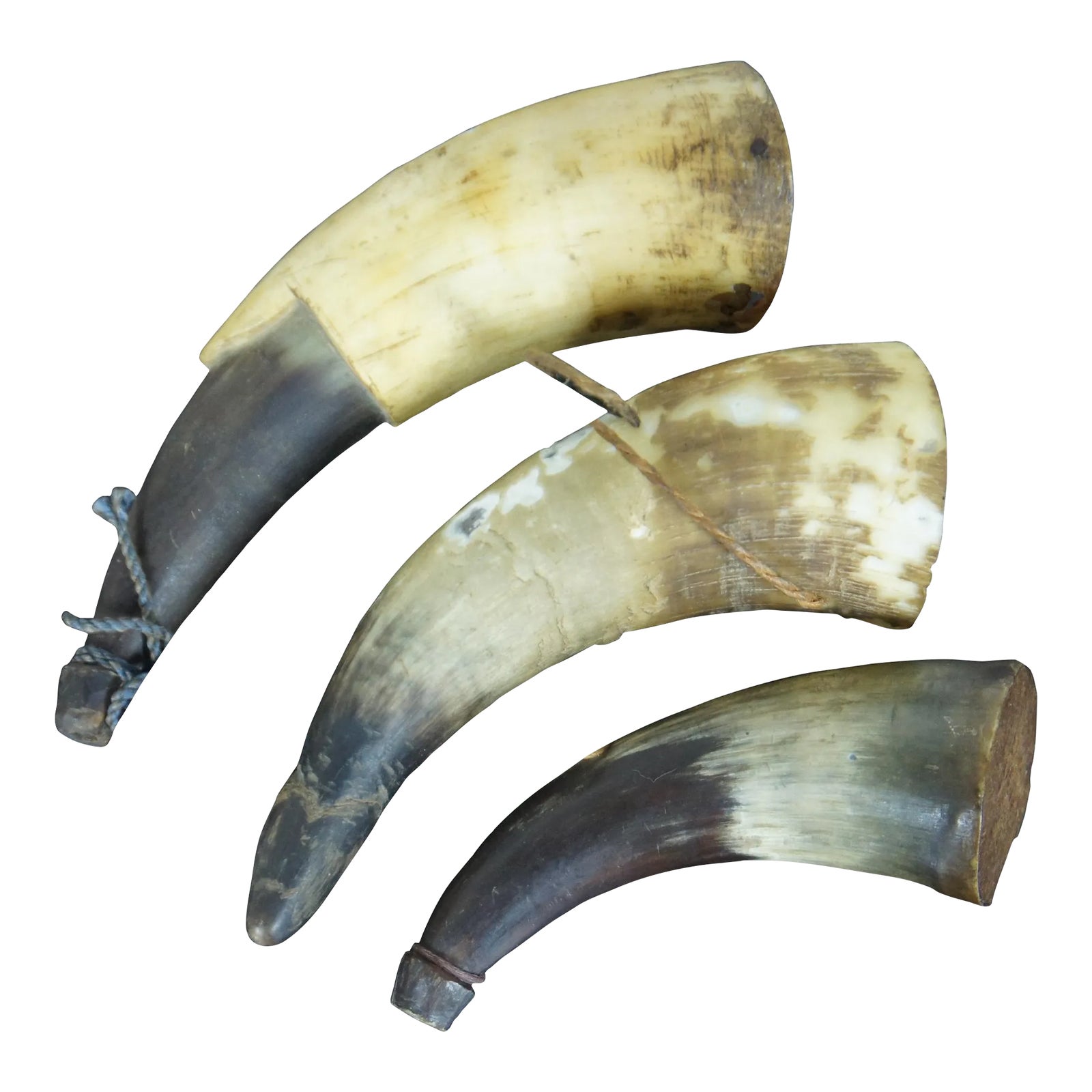 Antique American Black Powder Muzzleloader Horns Loading Hunting ...