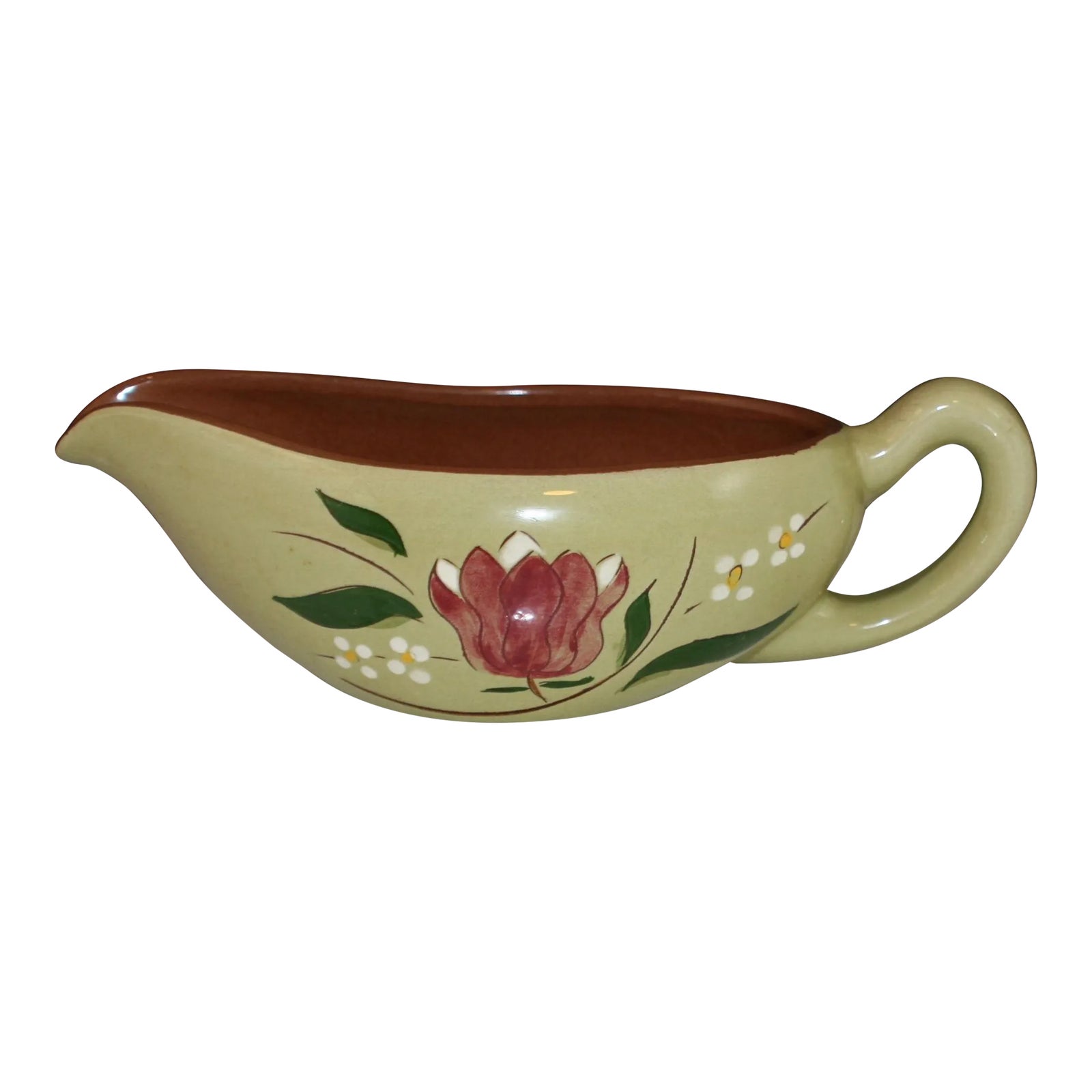Vintage Stangl Pottery Magnolia Pattern Gravy Boat | Chairish
