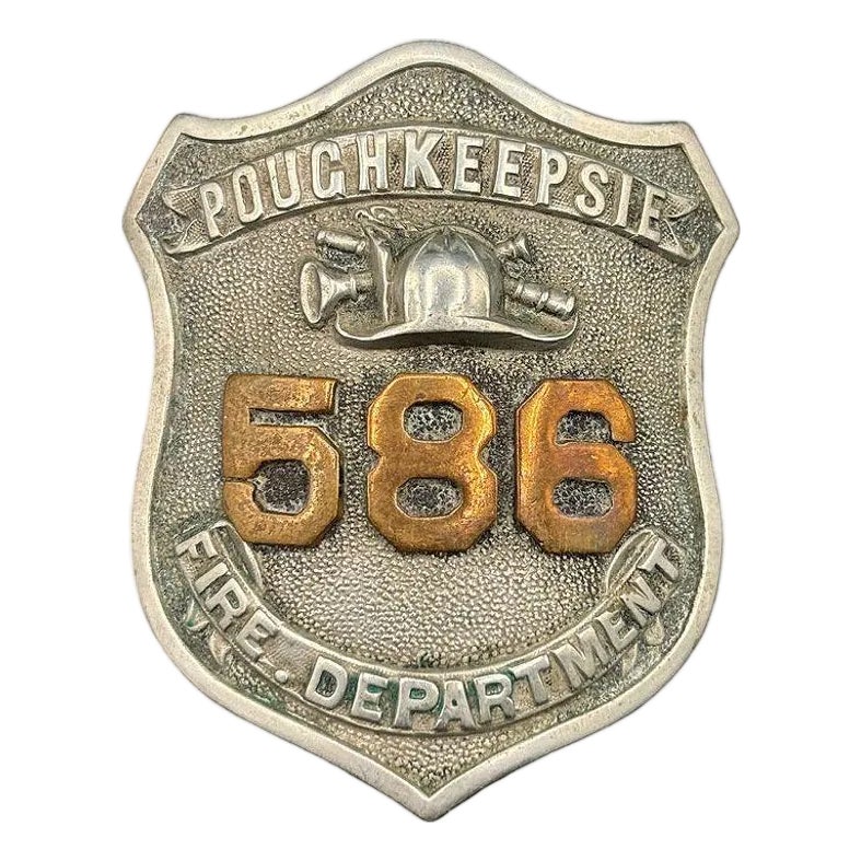 Rare Edwardian Era Poughkeepsie Ny Fire Department Badge Dutchess County Badge | Chairish