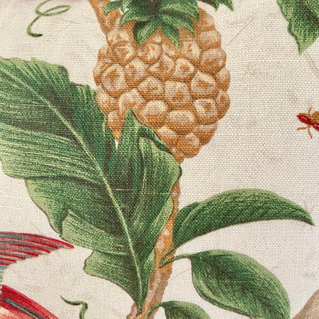 Late 20th Century Lillian August Designed "Jungle Monkey" Fabric Red ...