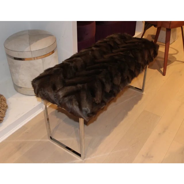 Silver Fox Bench | Chairish