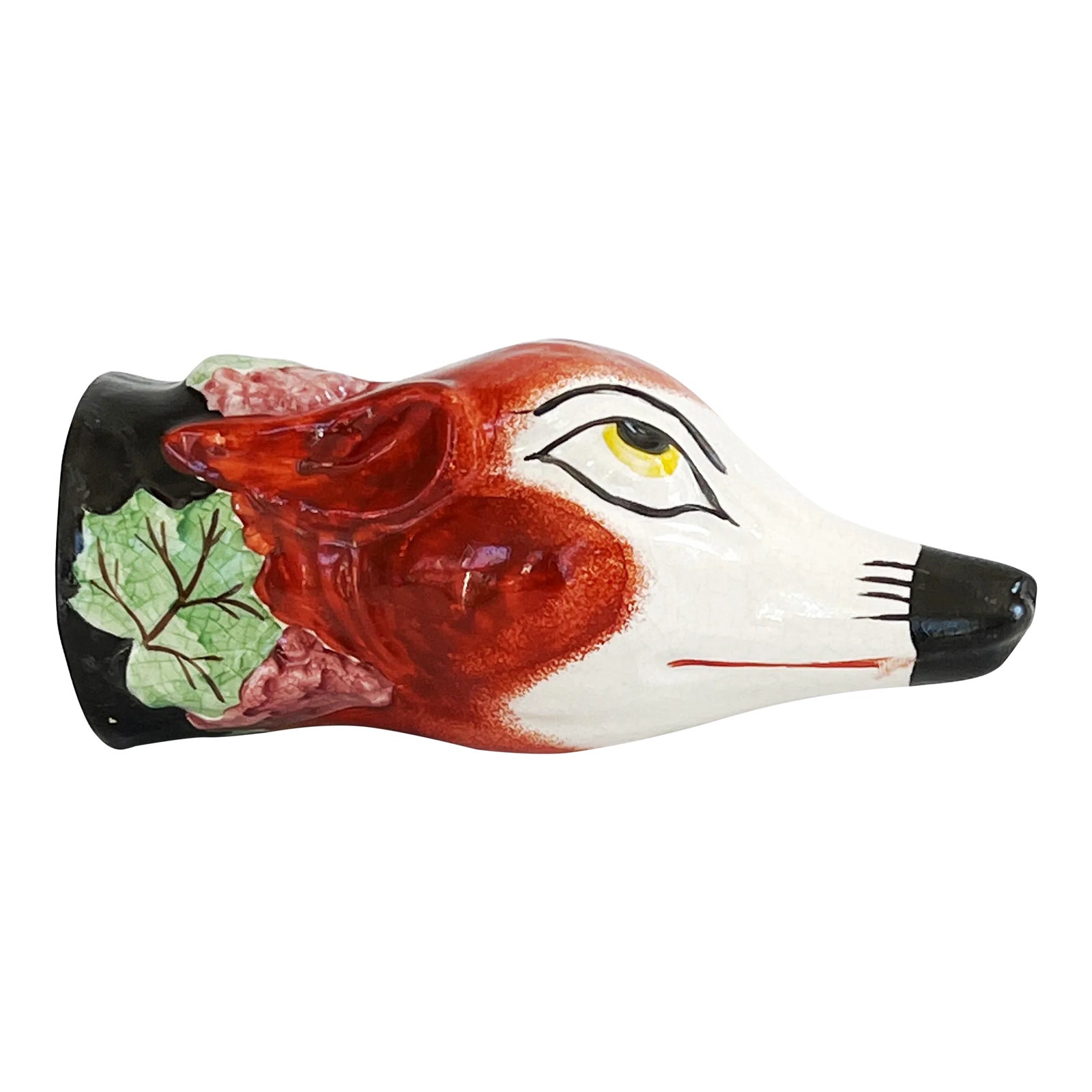 Antique 19th C English Staffordshire Equestrian Fox Hunting Stirrup Cup ...