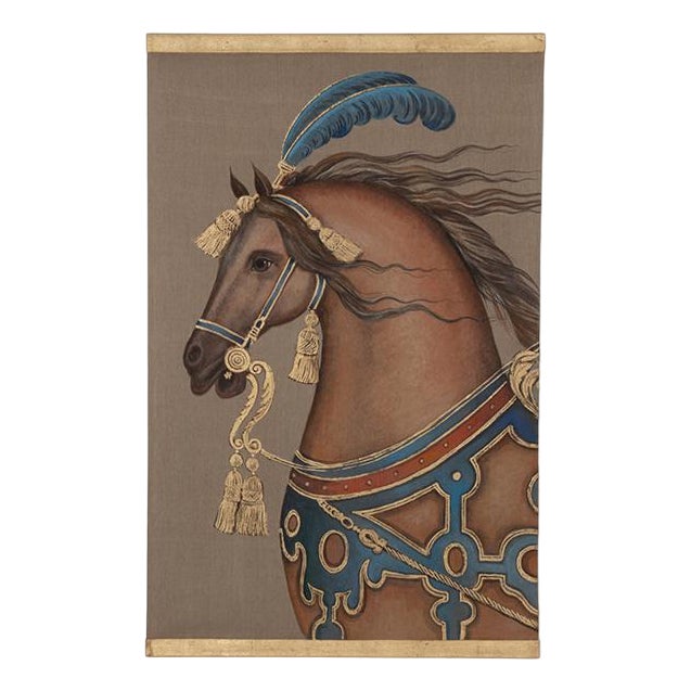 Painted Canvas Representing a Horse | Chairish