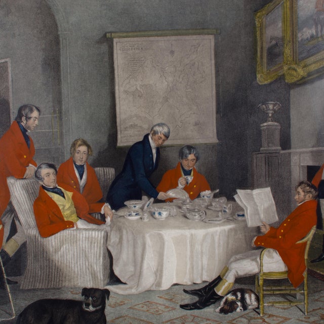 1839 "The Melton Breakfast" Fox Hunt Engraving Print | Chairish