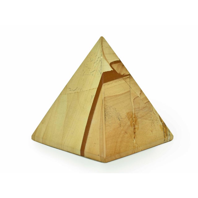 Mid 20th Century Solid Stone Pyramid Figure | Chairish