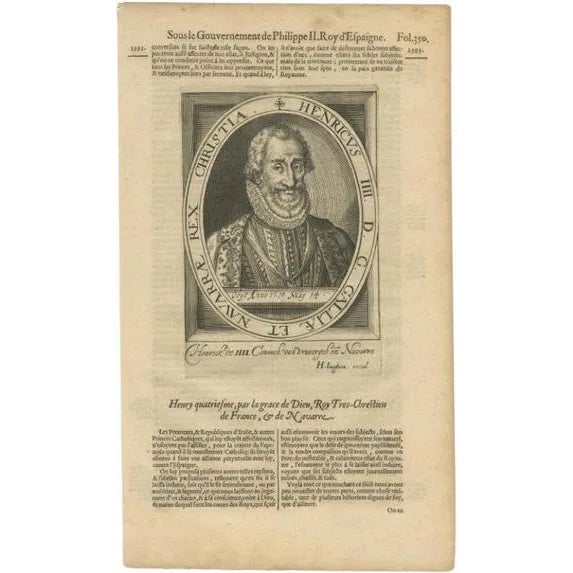 Van Meteren, Henry IV, 1618, Paper | Chairish