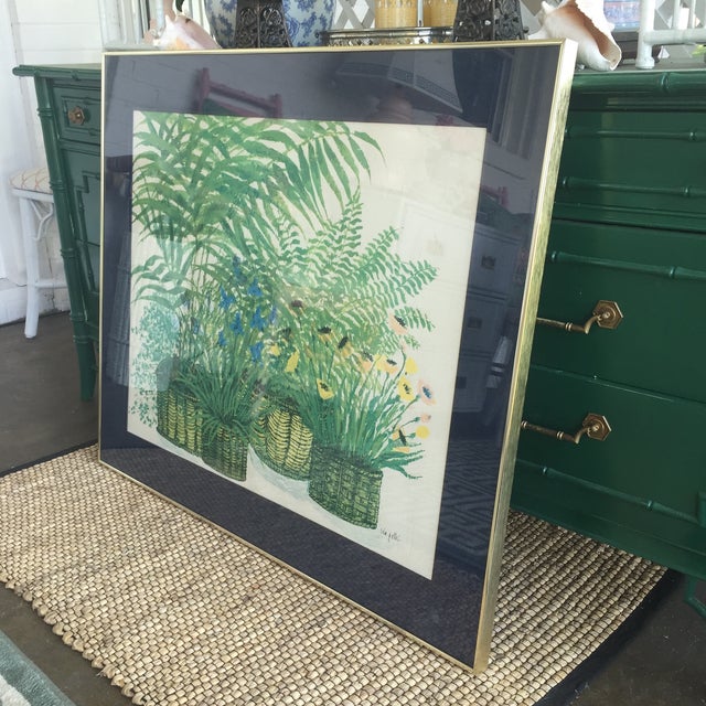 1970's Palm Beach Regency Artist Ida Pellei Botanical Gallery Framed ...