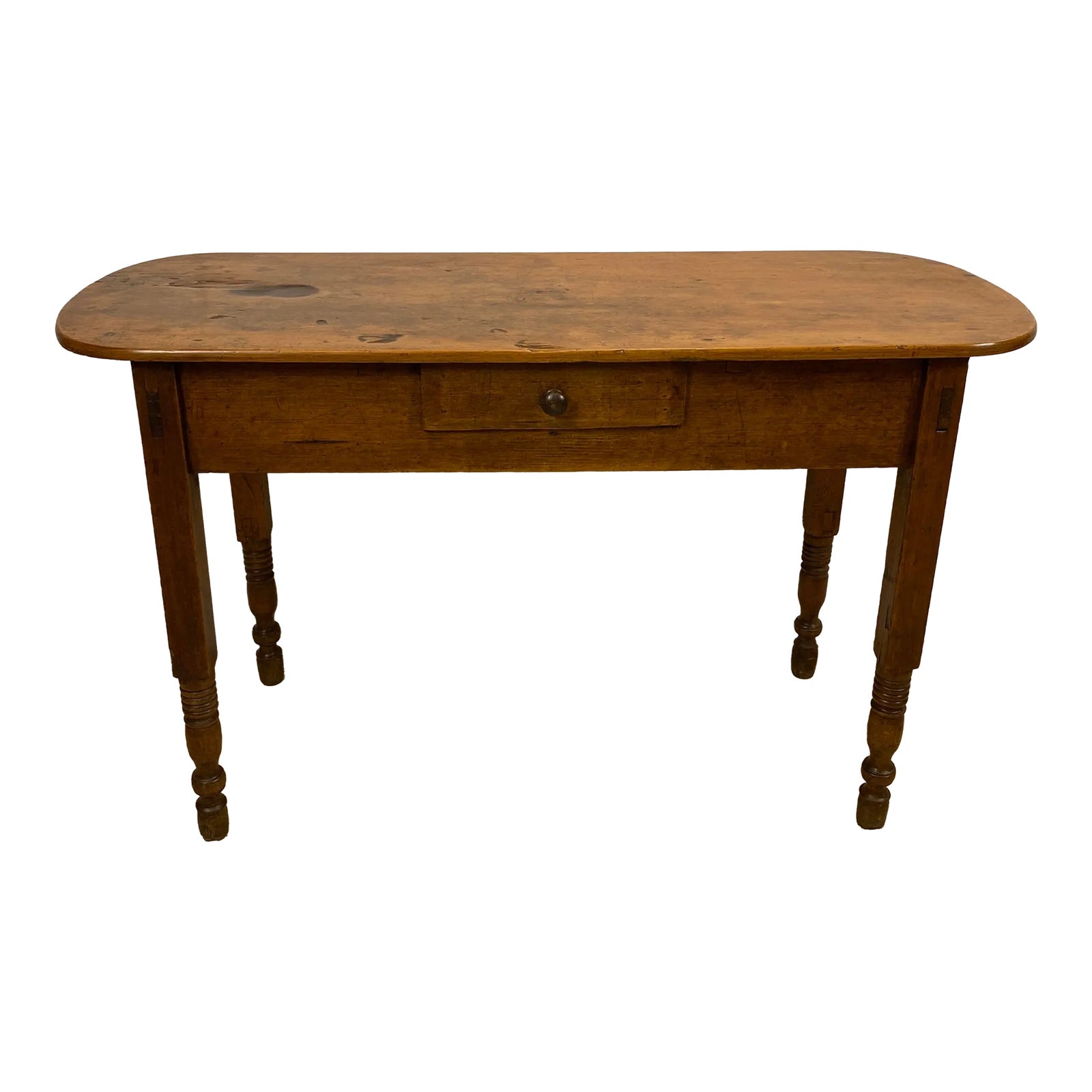 19th Century Wooden Console Table or Early American Side Table | Chairish