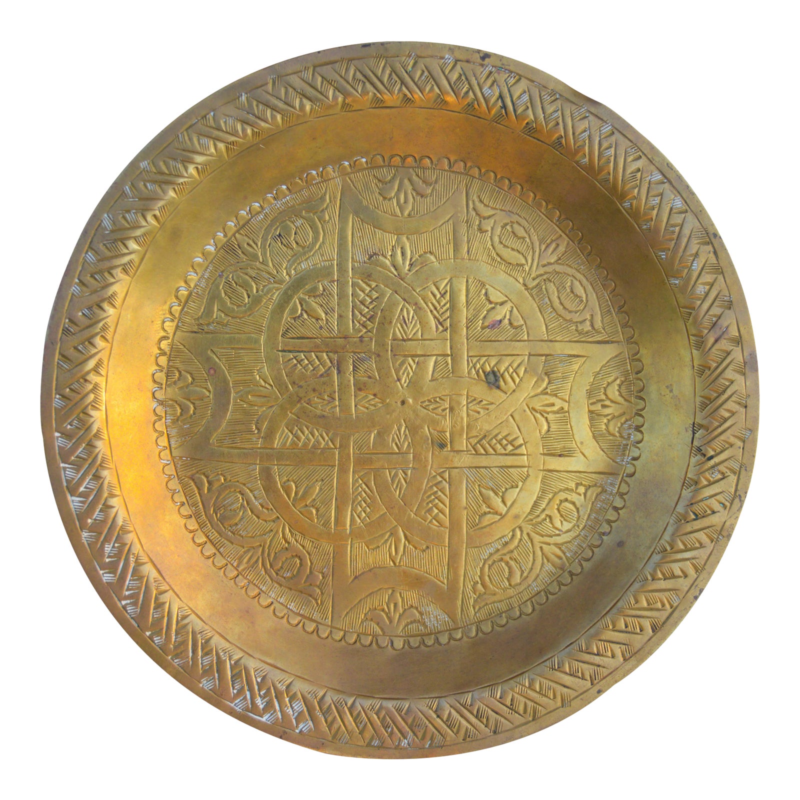 Moroccan Engraved Wall Plaque | Chairish