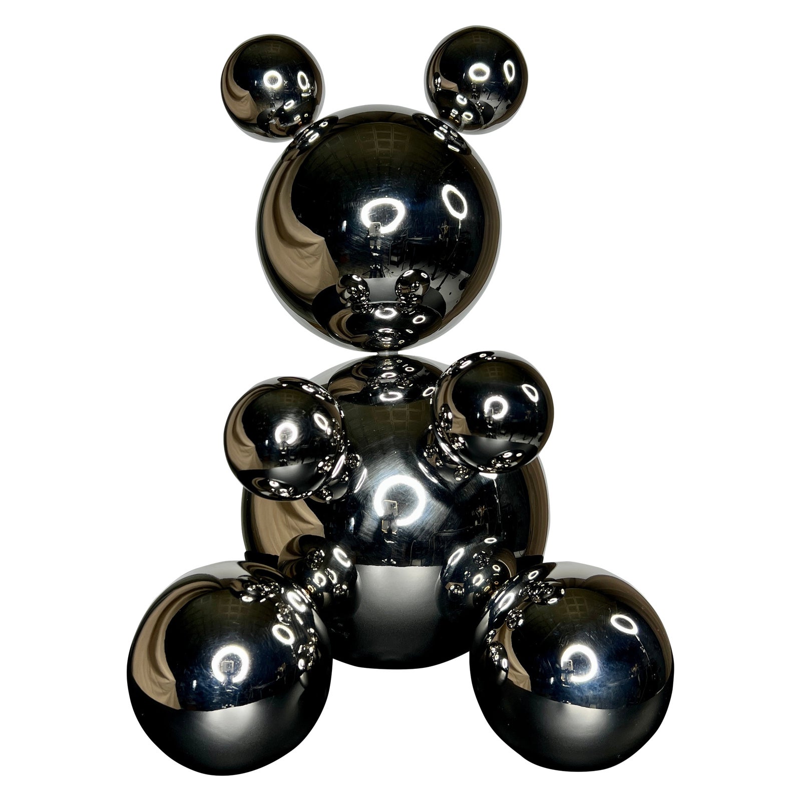 Middle Stainless Steel Bear Gabriel Sculpture | Chairish
