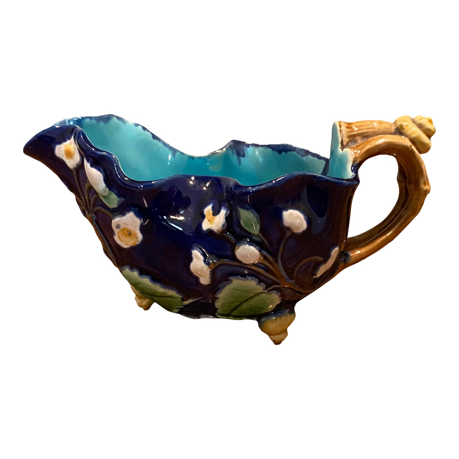 Late 19th Century Minton Majolica Ware Small Cream Jug With Shell Feet ...