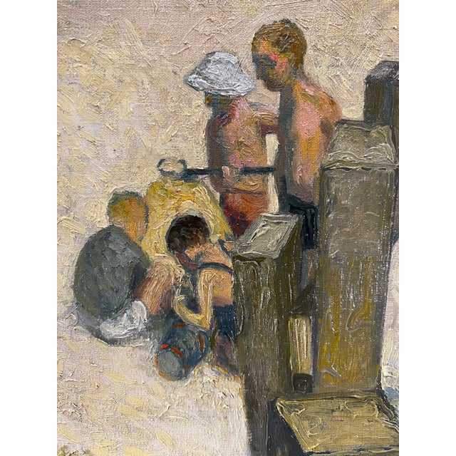 Vintage British Postwar Modern Painting Attributed to Walter ...