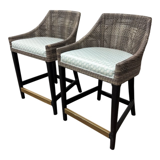 Palecek Grayson Counter Stools, a Pair | Chairish