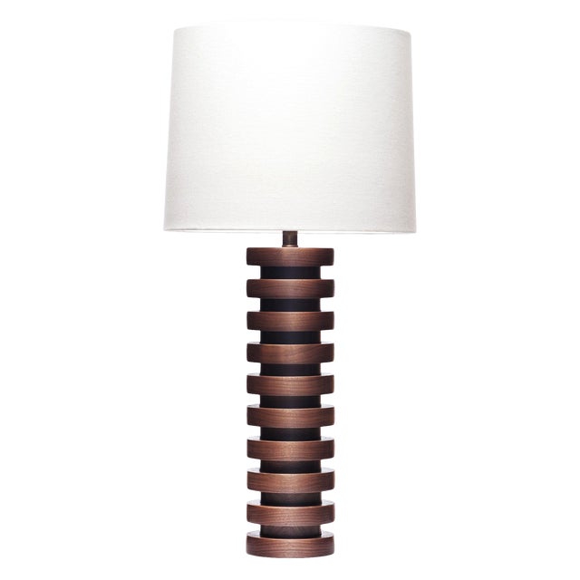 Lawrence & Scott Malmo Walnut Table Lamp | Chairish