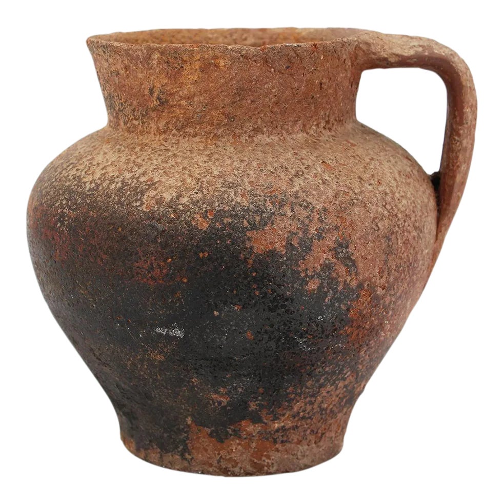 15th Century, Medieval Portuguese Earthenware Jug | Chairish