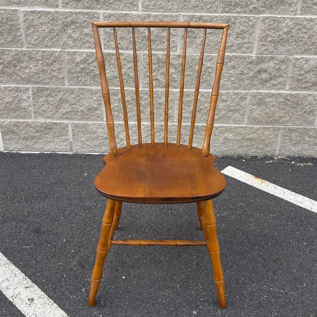 Vintage Nichols & Stone Traditional Maple Faux Bamboo Windsor Dining ...