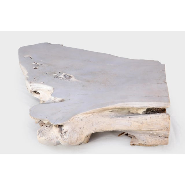 White Teak Block Coffee Table 64 | Chairish
