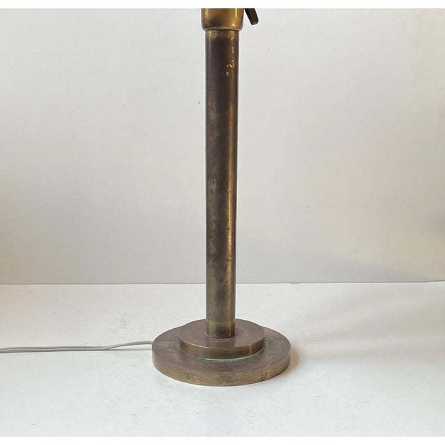 Art Deco Swedish Table Lamp with Wool String Shade, 1940s | Chairish