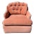 Vintage Salmon Tufted Swivel Club Chair | Chairish