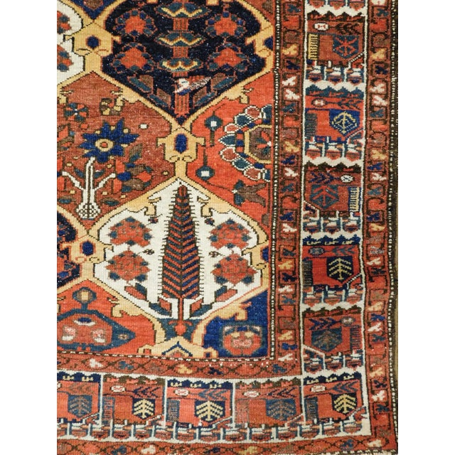 Antique Handmade Persian Bakhtiyar Rug. 5'x 6'3" | Chairish