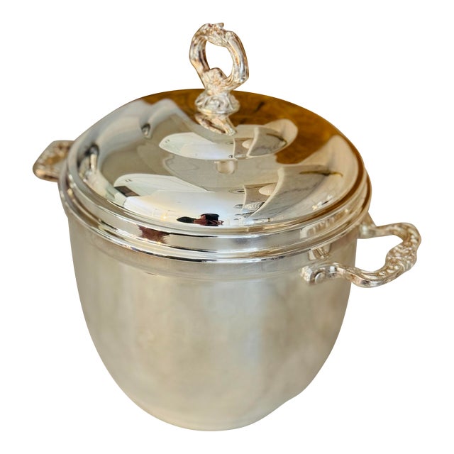 Late 20th Century Silverplate Ice Bucket by Sheridan | Chairish