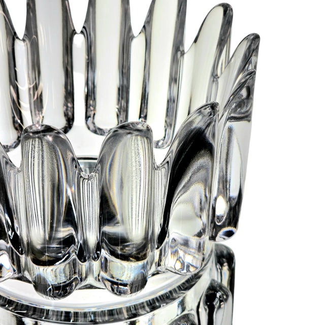 Swedish Orrefors Crystal Glass Corona Trinket Candy Dish | Chairish