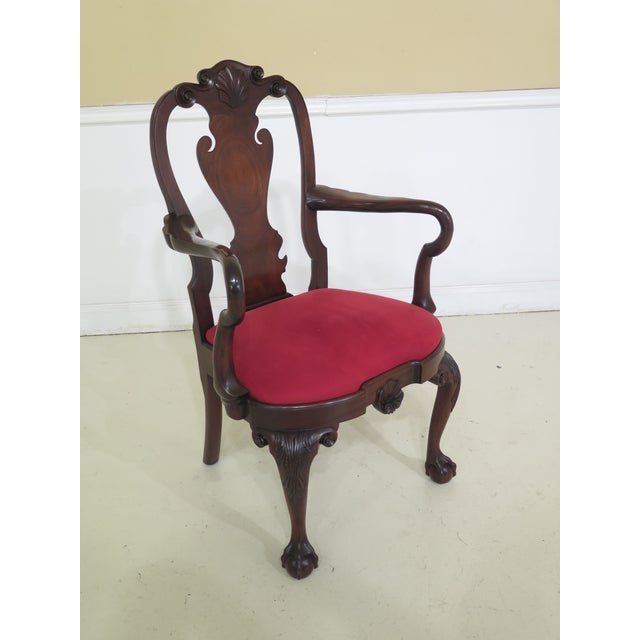 Kindel Winterthur Collection Mahogany Clawfoot Arm Chairs- A Pair ...