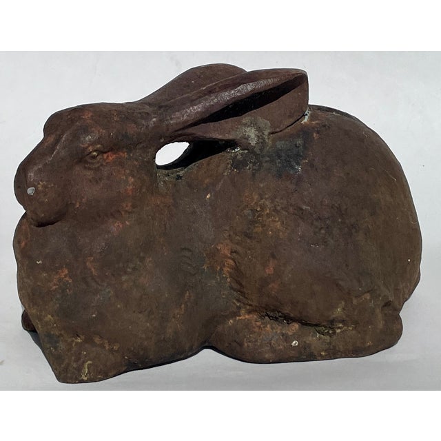 Cast Iron Garden Bunny Rabbit Circa 1900 | Chairish