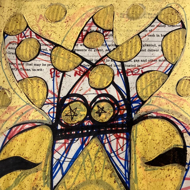 Contemporary Original Wayne Cunningham Abstract Drawing/Painting Signed ...