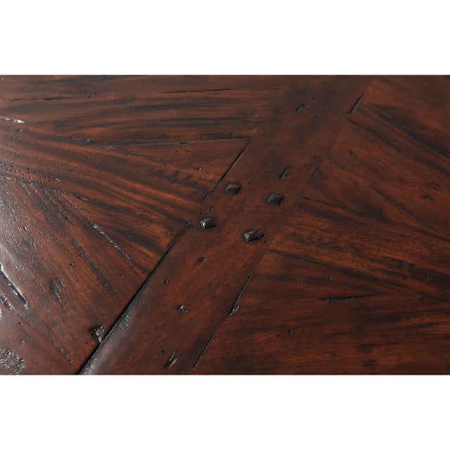 Rustic Turned Leg Cocktail Table | Chairish