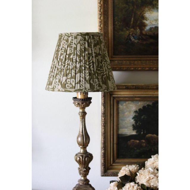 10" Maison Maison Gathered Fabric Lampshade (Free Bird) | Chairish