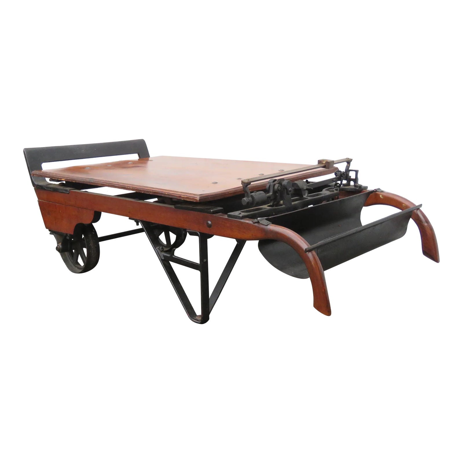 Farm Platform Renfrew Grain Scale Industrial Hand Truck Coffee Table ...
