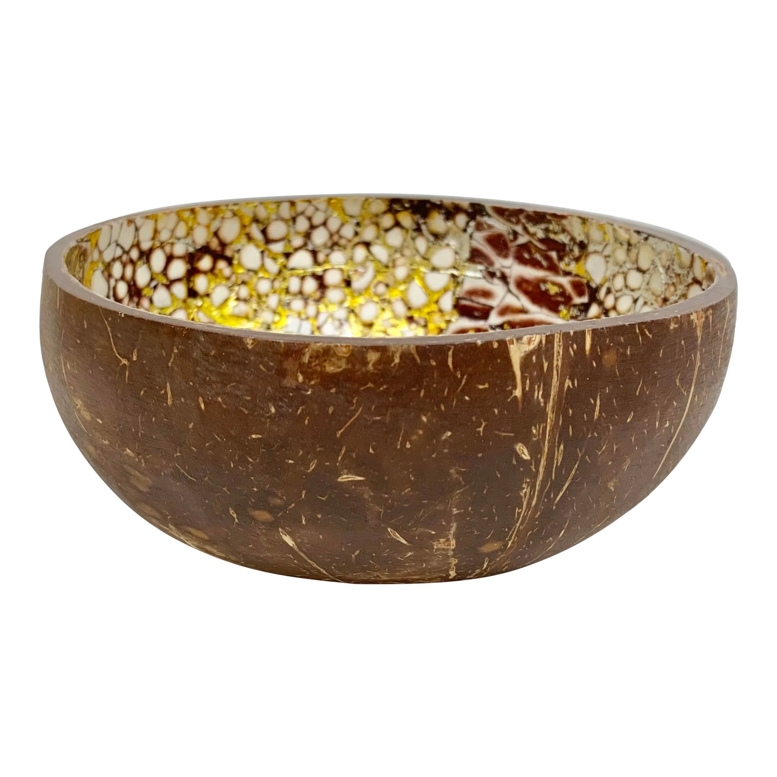 Hand Painted Coconut Shell Bowl | Chairish