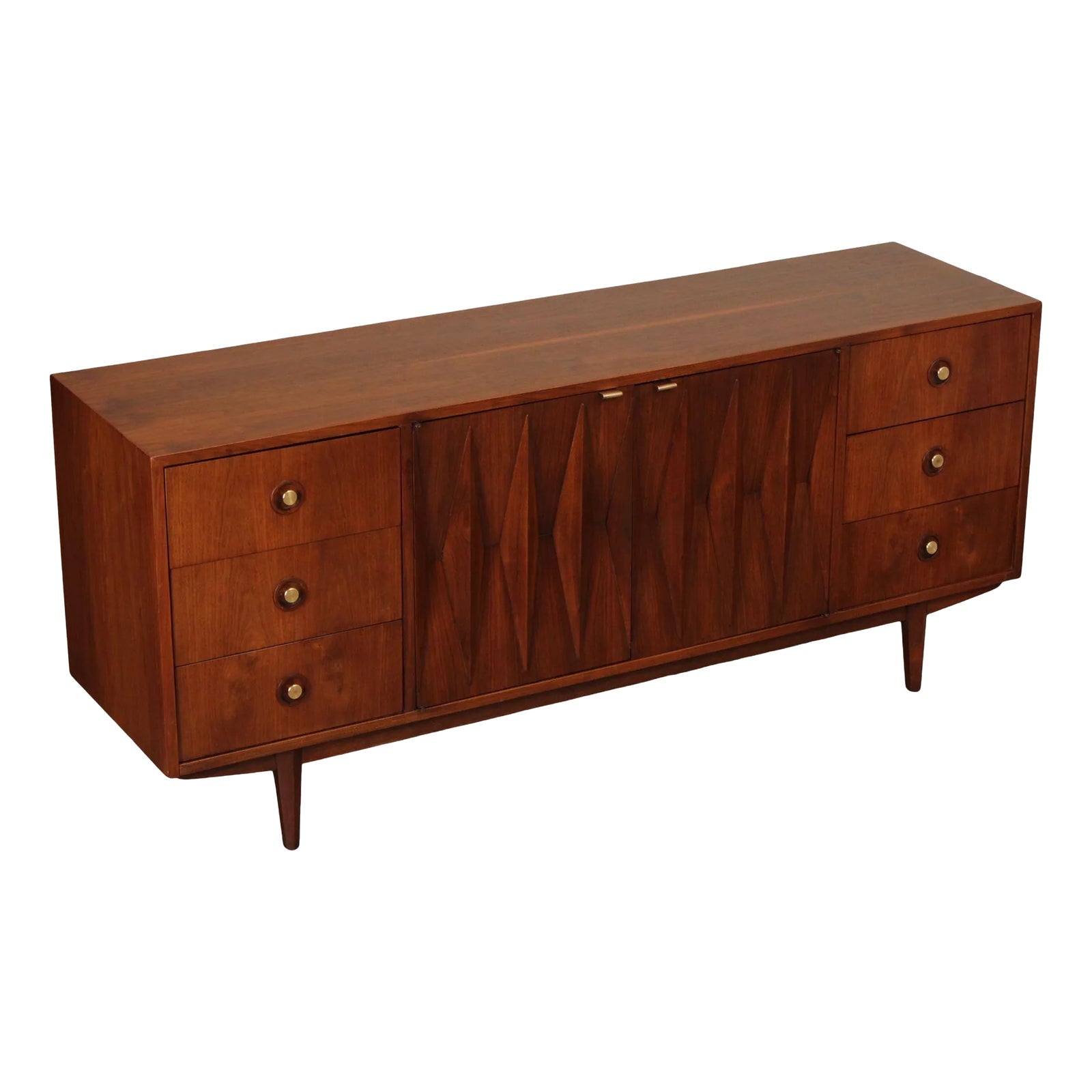 Albert Parvin For American Of Martinsville Mid Century Modern Walnut ...