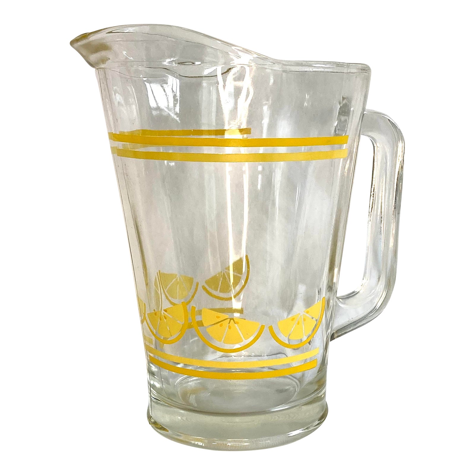 Vintage Crisa Libbey Lemon Pattern Glass Pitcher | Chairish