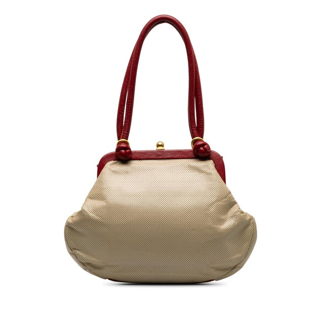 Chanel Perforated Bow Frame Handbag | Chairish