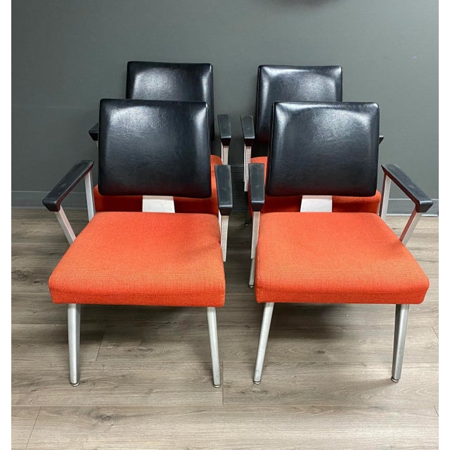 Good Form Industrial Arm Chairs-Set of Four | Chairish