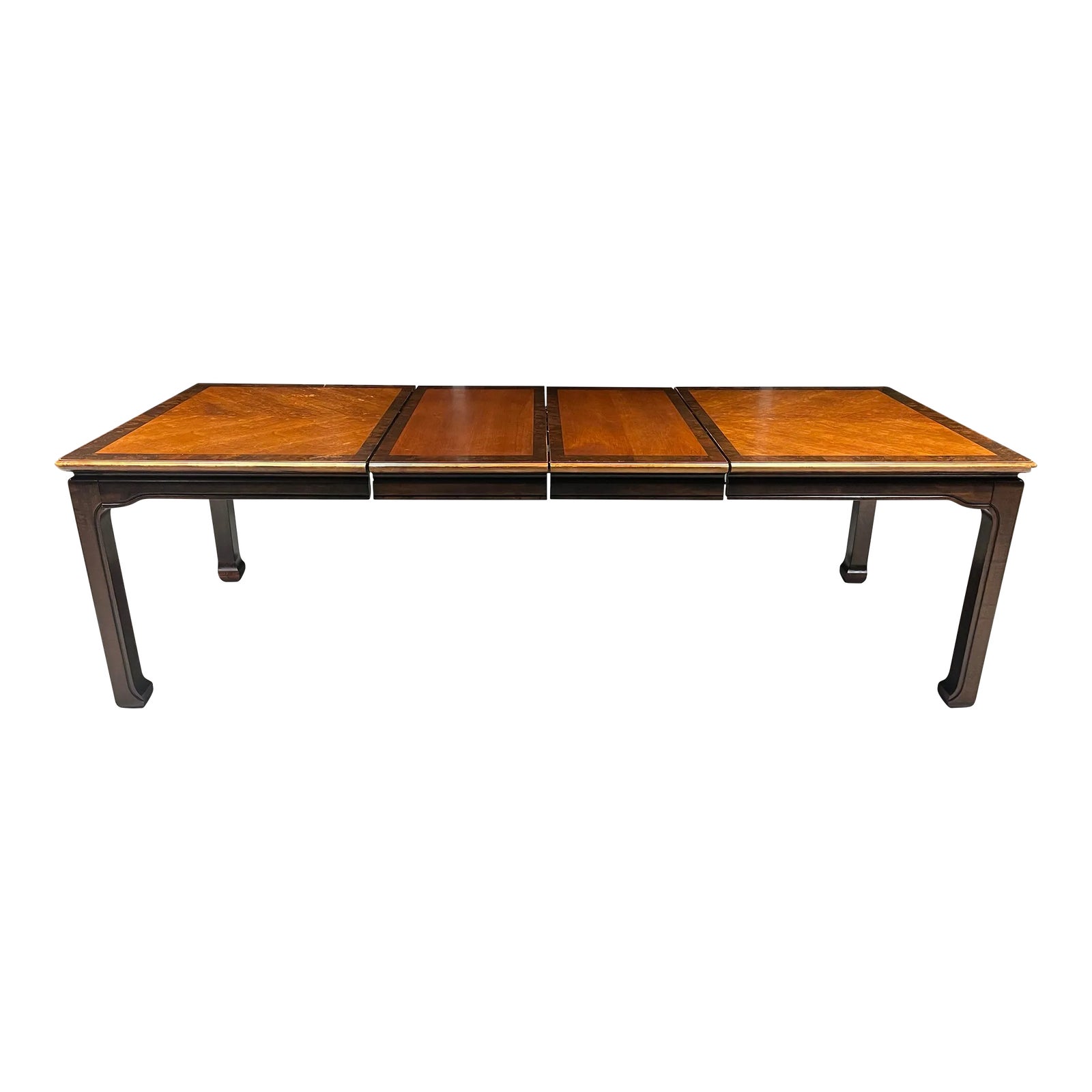 Chinoiserie Extendable Dining Table in Solid Mahogany With Ming Legs ...
